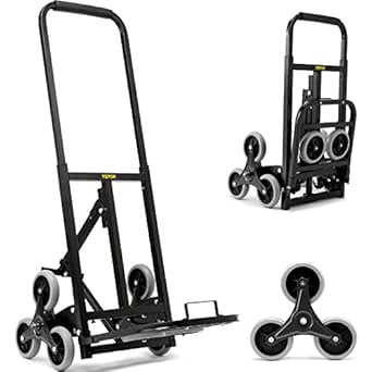 VEVOR Transportkarre klappbar 100-170kg Sackkarre Stahl Treppensackkarre Leichtgängige Räder ...