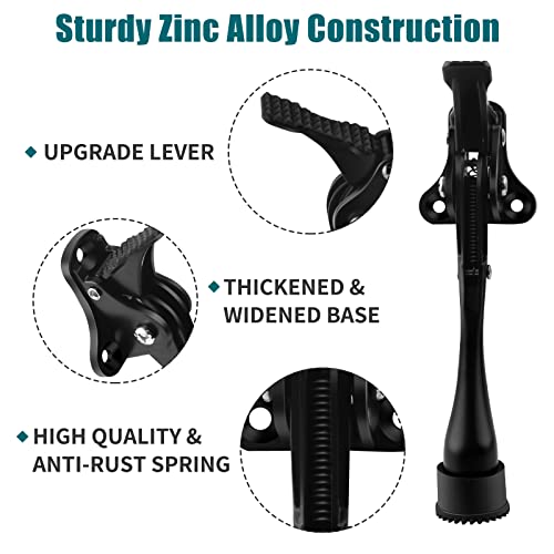 TOKPLNU Kick Down Door Stop, 4 Inch Long KickDown Door Locks Stopper ...