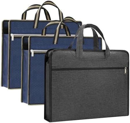 Amazon.com : 3Pcs Document Bag Briefcase, Oxford Waterproof File Bag ...