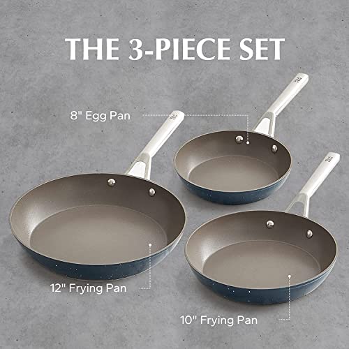 Snapklik.com : Durable 3 Pcs Frying Pan Set, Ceramic Nonstick Cookware ...