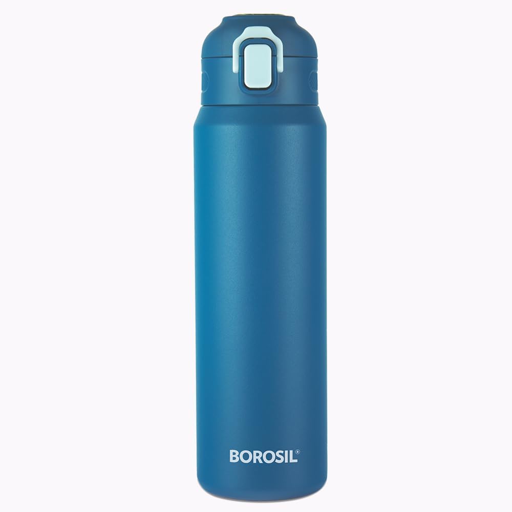 Borosil Hydra Gosports Stainless Steel 900 ml Water Bottle | Double ...
