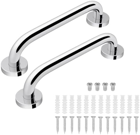 Amazon.com: JiGiU 2-Pack Shower Grab Bar 12 Inch Stainless Steel ...