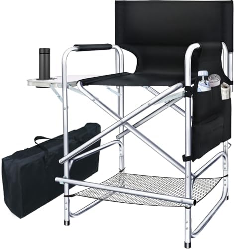 Amazon.com: AQNIEGEP Makeup Chair for Makeup Artist Tall Folding ...