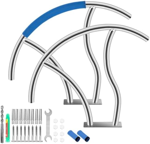 Amazon.com: Pool Handrail 2 Pack, 30"x30" Pool Railings for Inground ...