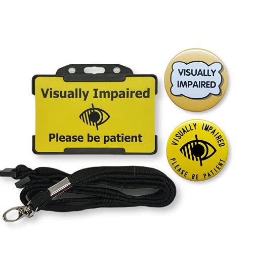 Visually Impaired Alert and 2 badges- Visual Impairment - Blind ...