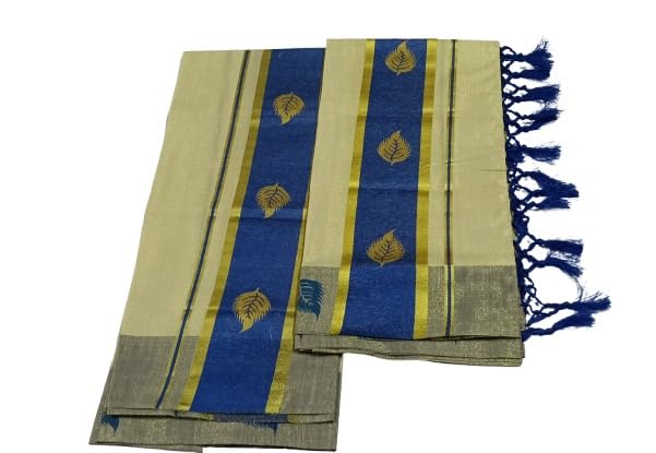 Buy KUTHAMPULLY KERALA TISSUE PRINT SET MUNDU at Amazon.in