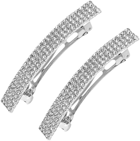 Amazon.com : Rhinestone Hair Clips, Mabor 2 Pcs Crystal Hair Barrette ...