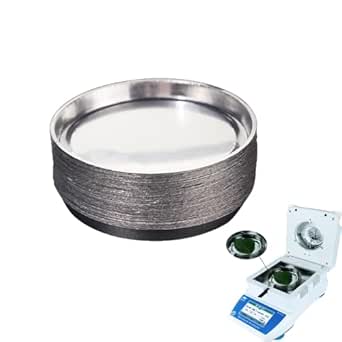 50 Pack Reusable Aluminum Sample Pan for Moisture Analyzers - 103x8mm ...
