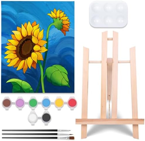 Painting Kit VOCHIC Canvas Pre Drawn Canvas For Painting For Adults ...