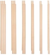 OLYCRAFT 30Pcs 351x7mm Half Round Wood Sticks 3.5mm Thick Unfinished ...