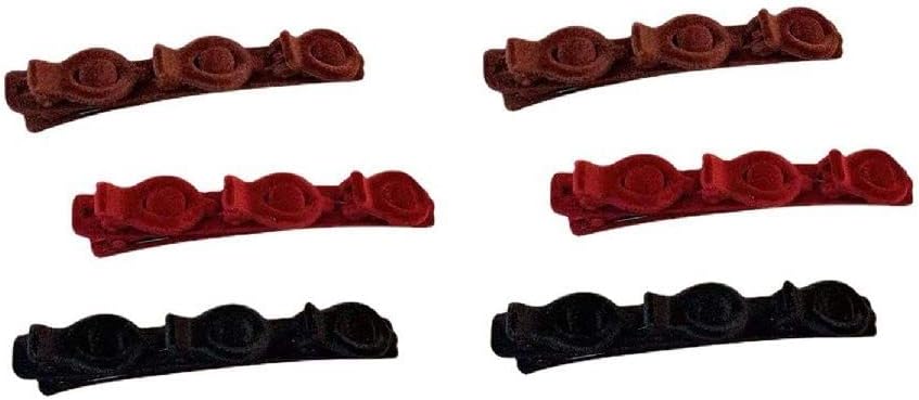 Amazon.com : Double Retro Twist Plait Hair Clips with Flocking Texture ...