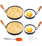Amazon.com: Large 4 Pcs 4 Inch Sqaure Egg Ring for Griddle Frying Egg,4 ...