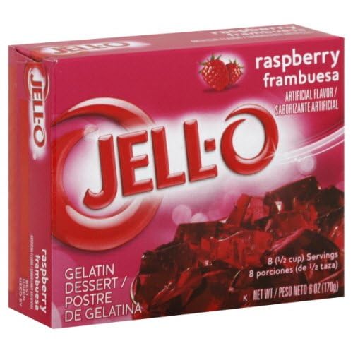 Amazon.com : Jell-o Gelatin Dessert Raspberry 6 Oz -12 Packs : Gelatin ...