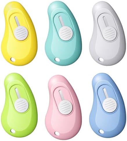 6 Pcs Mini Box Cutter Mini Utility Knife Letter Opener Retractable ...