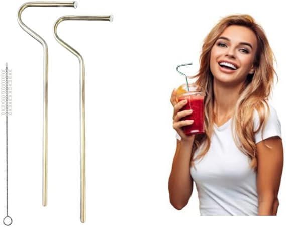 Amazon.com: Anti Wrinkle Straw Set – Stainless steel, TikTok viral ...