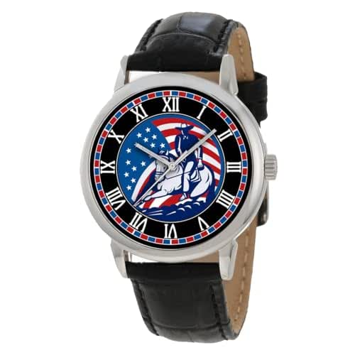 Amazon.com: American Cowboy Brass Watch, Classic Western Motif, Vintage ...