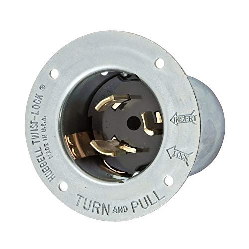 Hubbell CS8275 Locking Inlet, 50 amp, 250V, 2 Pole 3 Wire: Amazon.com ...