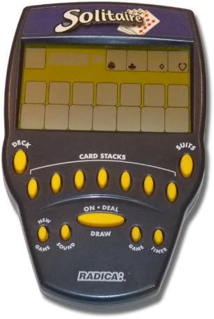 Amazon.com: Radica Large Screen Solitaire Handheld Lcd Game 8025 : Toys ...