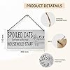 Amazon.com: Mtrgdn Cat Decor for Cat Lovers,Cat Signs Spoiled Cats Live ...