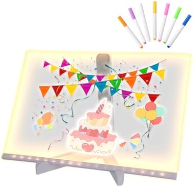 Amazon.com: LED Note Board With Colors, Lighted Acrylic Dry Erase ...