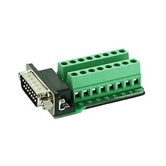Amazon.com: TwinkleBay DB15 Breakout Connector 15 Pin Connector Male ...