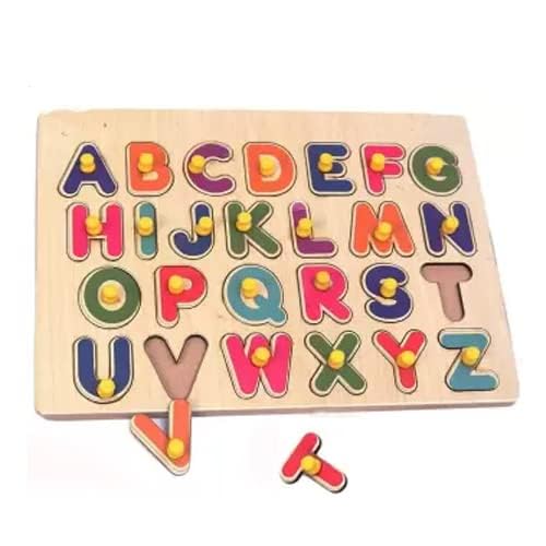 English Capital Alphabets Wooden Board Kids Learning Educational Toys ...