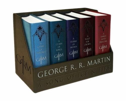 Game of Thrones by George Martin Sealed Leather Cloth Song Ice Fire Box ...