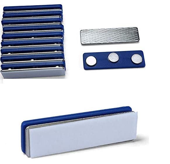 Techmahoday® 50Packs Magnets for Name Badge Name Tags with Clips Name ...