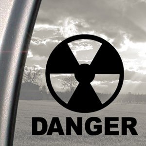 Amazon.com: Nuclear Hazard Black Decal Danger Car Truck Window Sticker ...
