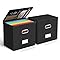 Amazon.com: Oterri 1 Pack File Organizer Boxes with Lids, File Box with ...