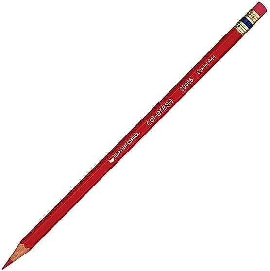 Amazon.com : Prismacolor Col-Erase Erasable Colored Pencil, Scarlet Red ...