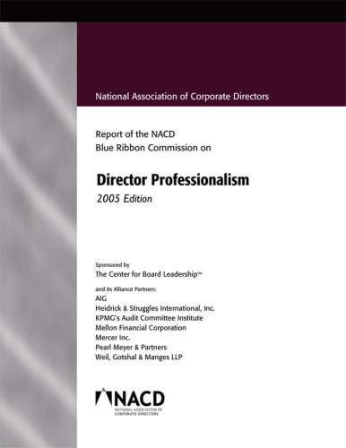 Director Professionalism: National Association of Corporate Directors ...