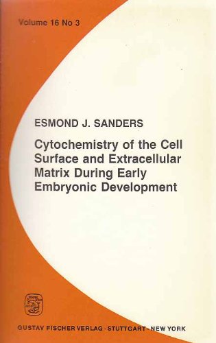 Cytochemistry of the Cell: Surface & Extracellular Matrix During Early ...