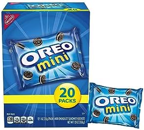 Amazon.com: OREO Mini Chocolate Sandwich Cookies, 20 Snack Packs ...
