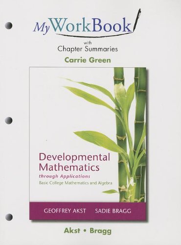 MyWorkBook with Chapter Summaries for Developmental Mathematics through ...
