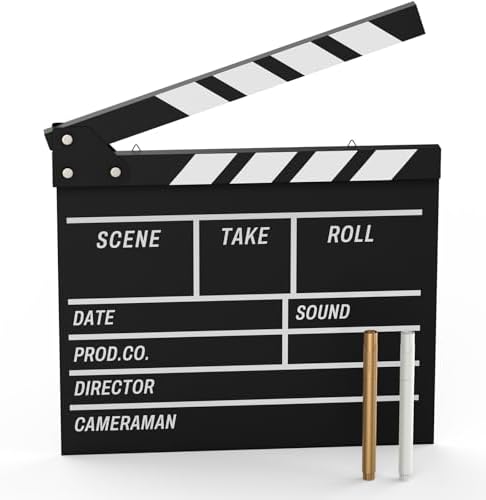 Amazon.com : Movie Film Clapboard Hollywood Wooden-Clapper Board ...
