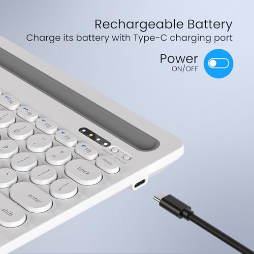 Portronics Bubble Dock Wireless Keyboard with Tablet Holder, Multi ...