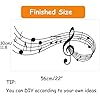 Amazon.com: Music Wall Stickers Decals Removable Notes Notation Band ...