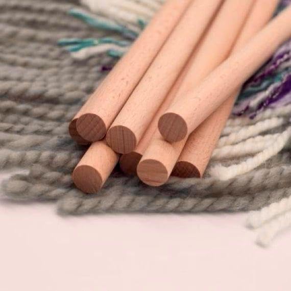 Bloomax® 100 Pieces Wooden Dowel Rod (4 mm/12 inch) Unfinished Natural ...