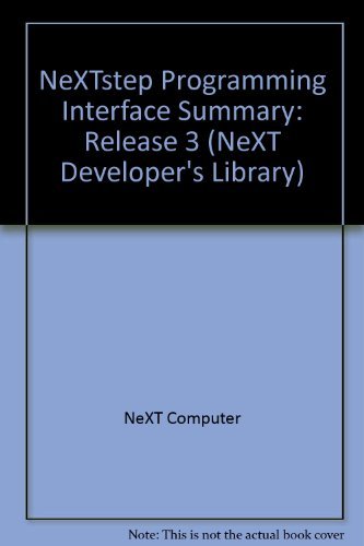 Nextstep Programming Interface Summary: Release 3 : NeXT Computer Inc: Amazon.com.mx: Libros