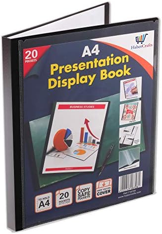 Q-Connect A4 40-Pocket Presentation Display Book - Black : Amazon.co.uk ...