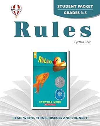 Buy Rules - Student Packet by Novel Units, Inc. Book Online at Low ...