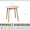 Amazon.com - 28.3" Small Round Dining Table for 2,Wooden Space-Saving ...