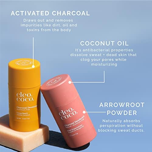 Cleo+Coco – Desodorante natural para mujeres y hombres, sin aluminio ...