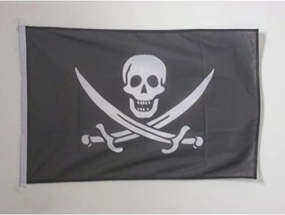 Amazon.com : Pirate Jack Rackham NAUTICAL Flag 18'' x 12'' - Pirates ...