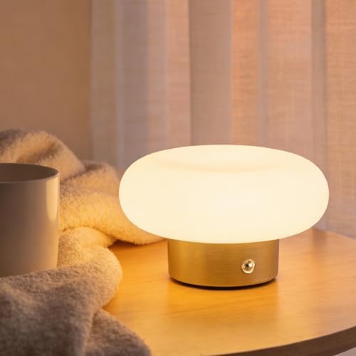 MEORA Cordless Table Lamp, Gold Rechargeable Battery Operated Lamp ...