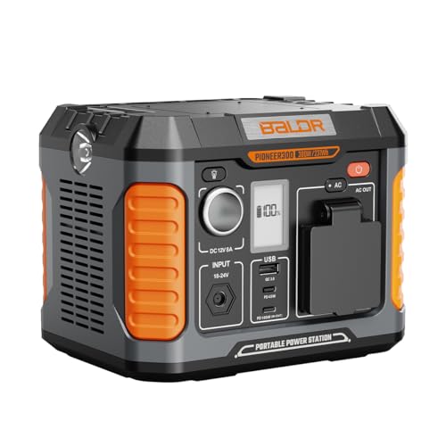 BALDR Portable Power Station 300W, 231Wh Solar Generator Backup Lithium ...