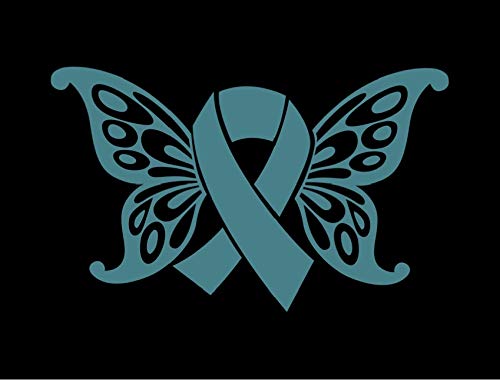 Cervical Cancer Ribbon Butterfly
