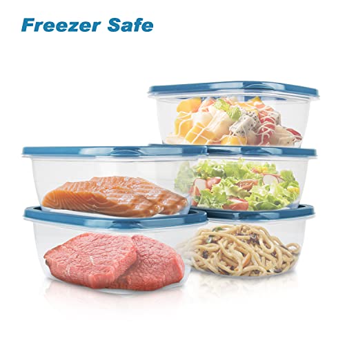 5PCS Rectangle Plastic Portion box Sets with Lids.Food Storage Box ...