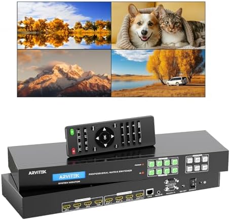 Amazon.com: 4K HDMI Matrix Switcher 8x8 with Web GUI & 3.5mm Audio ...